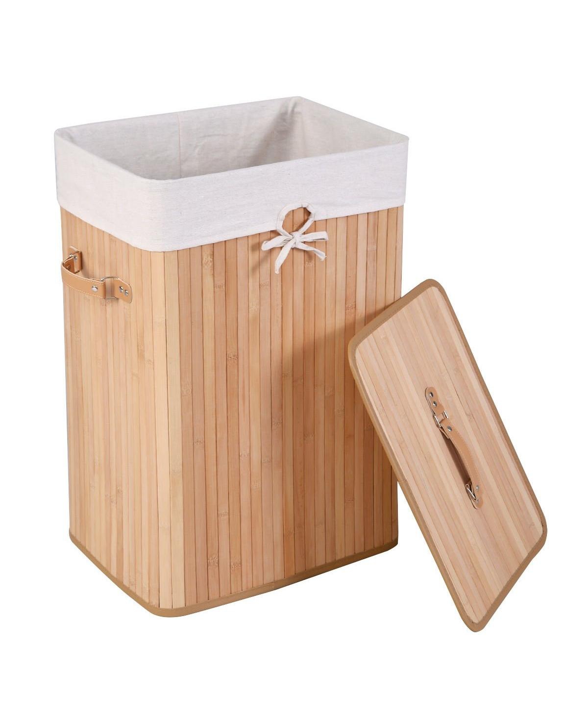 Click here for 19 Gal Rectangle Laundry Basket Bamboo Clothes Ham... prices