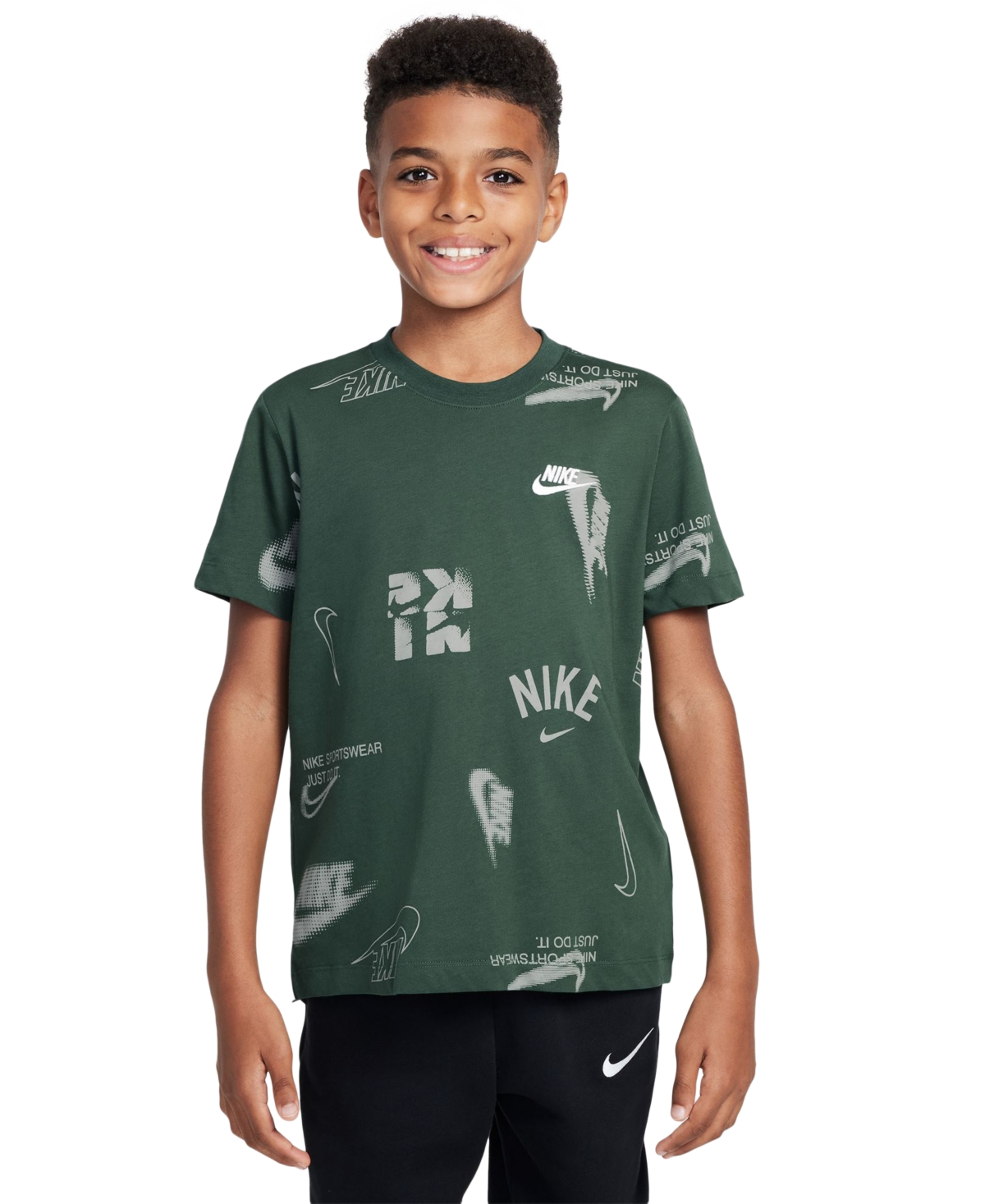 Click here for Nike Big Kids Sportswear Printed Cotton T-Shirt -... prices