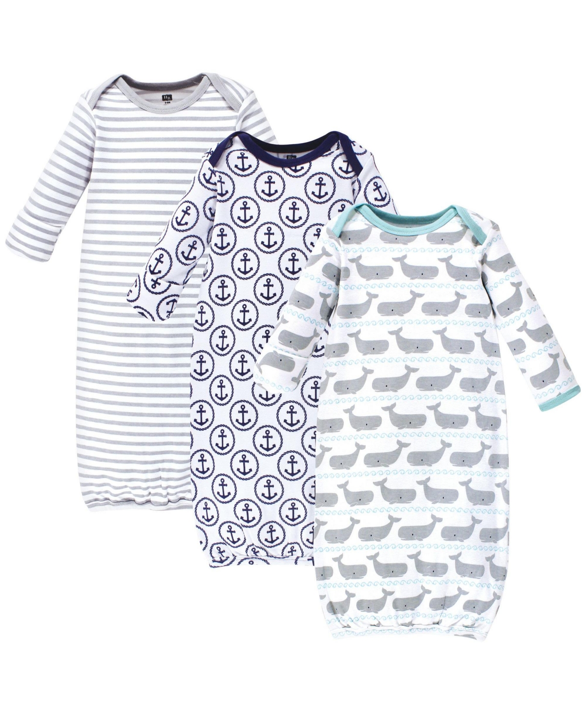 Click here for Hudson Baby Super Soft Cotton Gowns - Whales ancho... prices