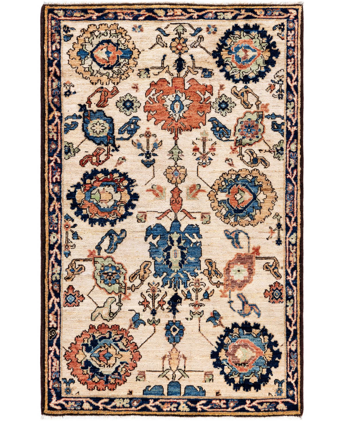 Adorn Hand Woven Rugs Serapi M1945 32x5 Area Rug - Ivory