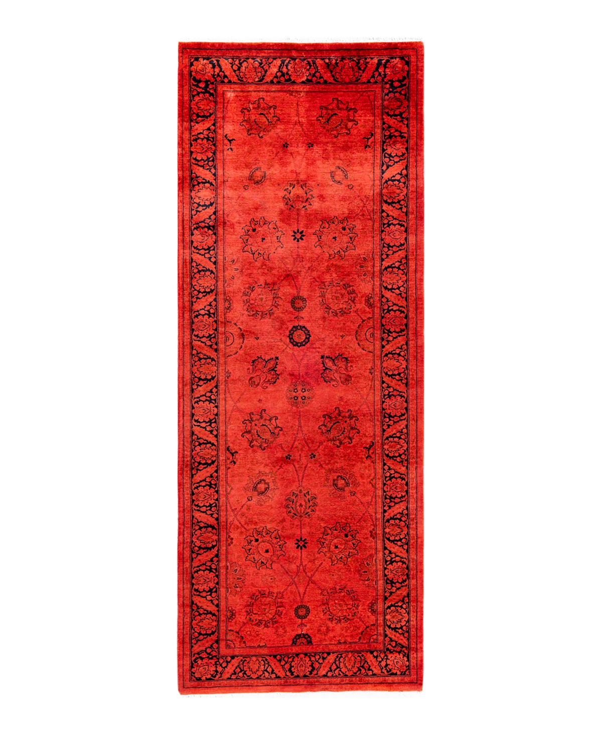 Adorn Hand Woven Rugs Fine Vibrance M1447 3x85 Runner Area Rug - Orange
