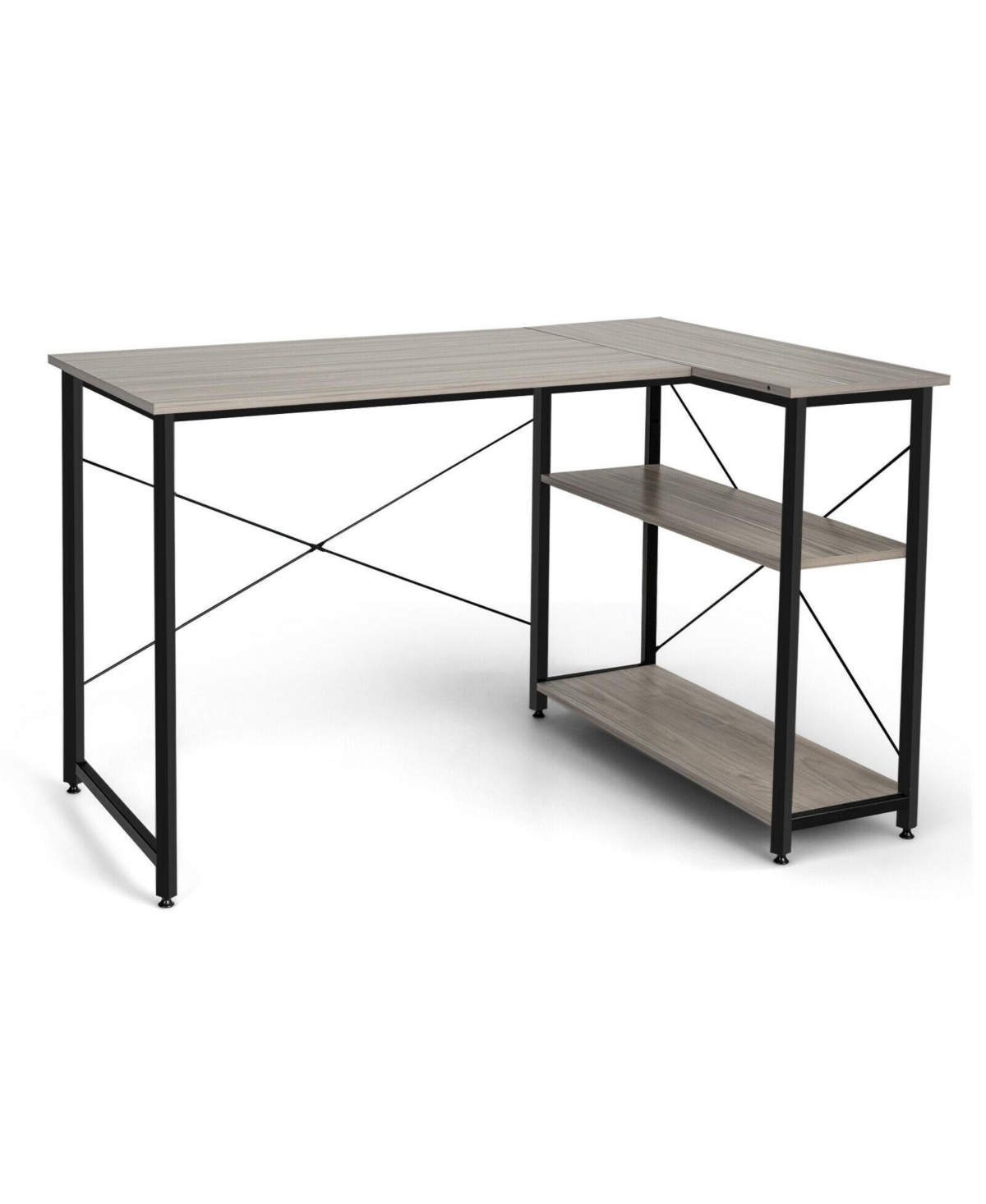 Click here for 48 Inch Reversible L Shaped Computer Desk with Adj... prices