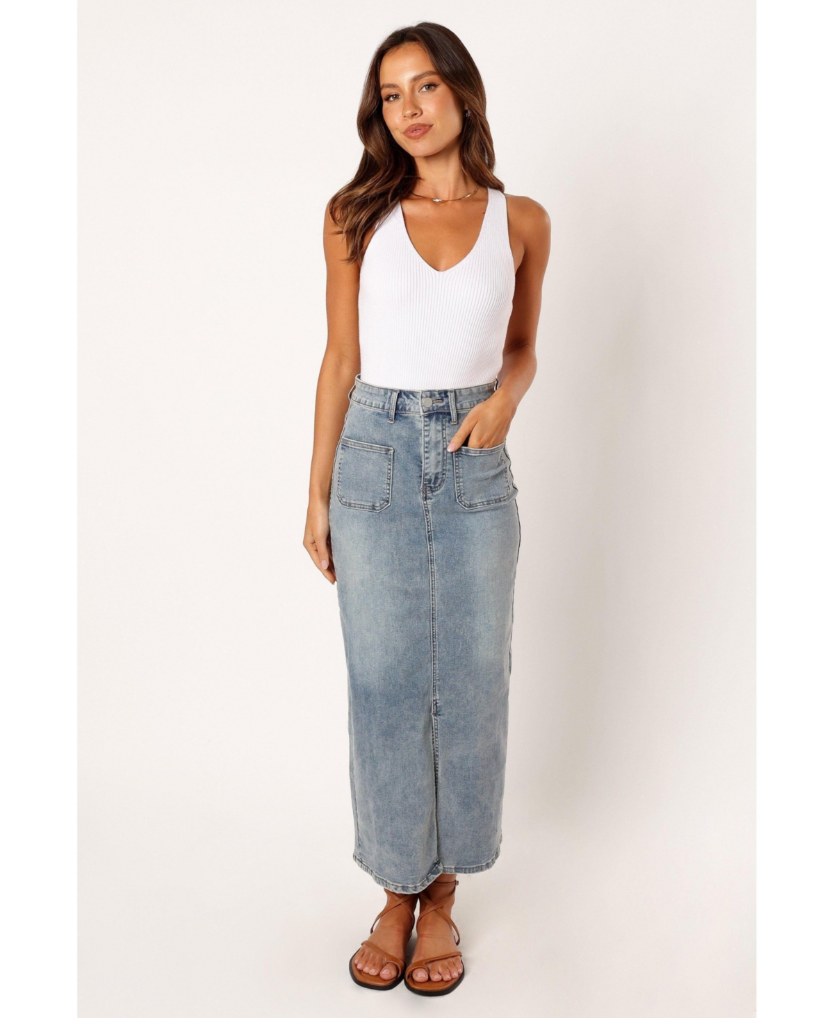 Click here for Petal and Pup Womens Emily Rib Top - White prices