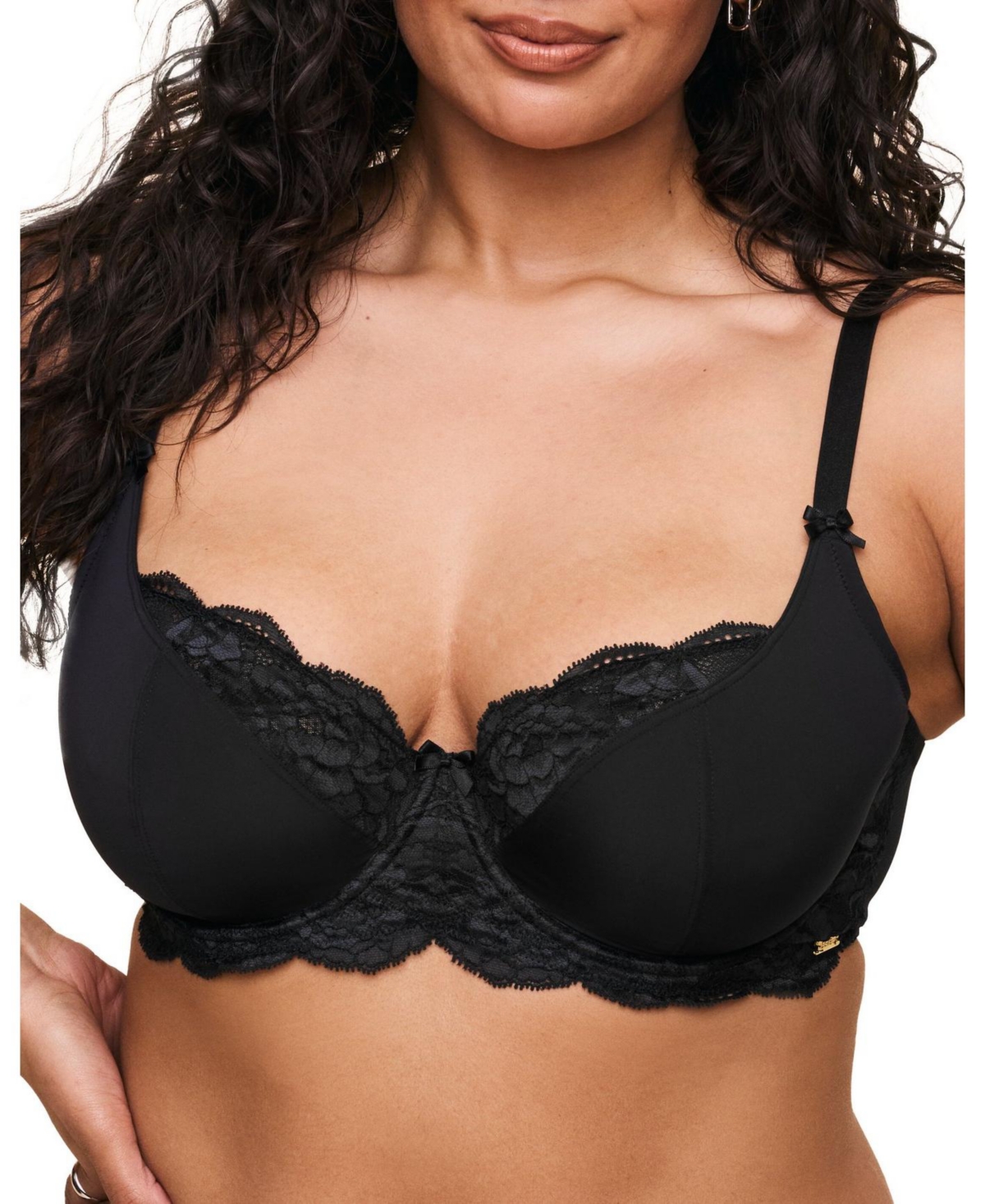Adore Me Womens Vicky Unlined Full Coverage Bra - Black