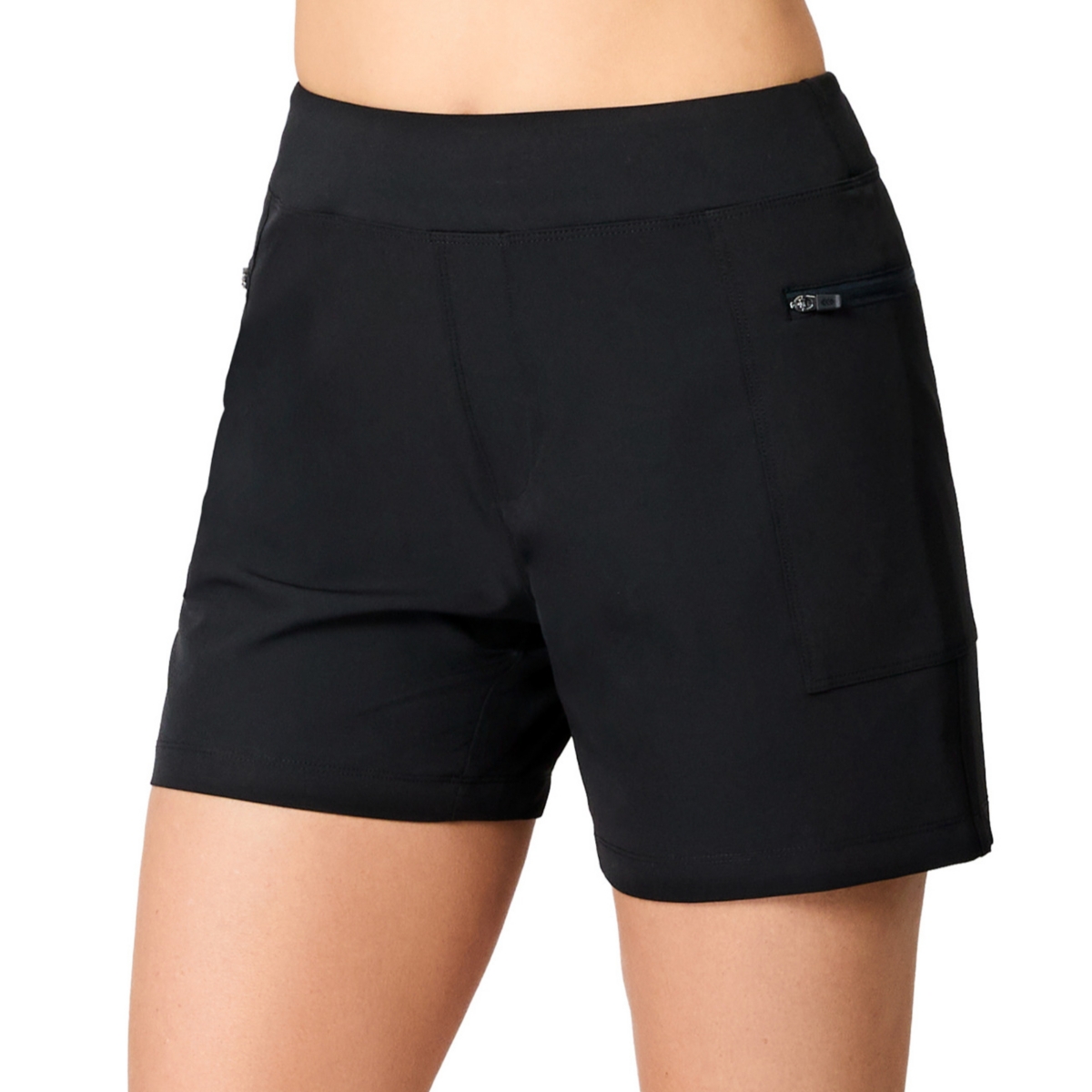 Click here for Free Country Womens Trail to Town Short - Black prices