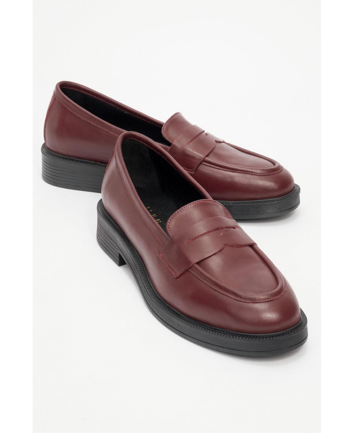 Click here for Bree Platform Penny Leather Loafer (Women) - Burgu... prices