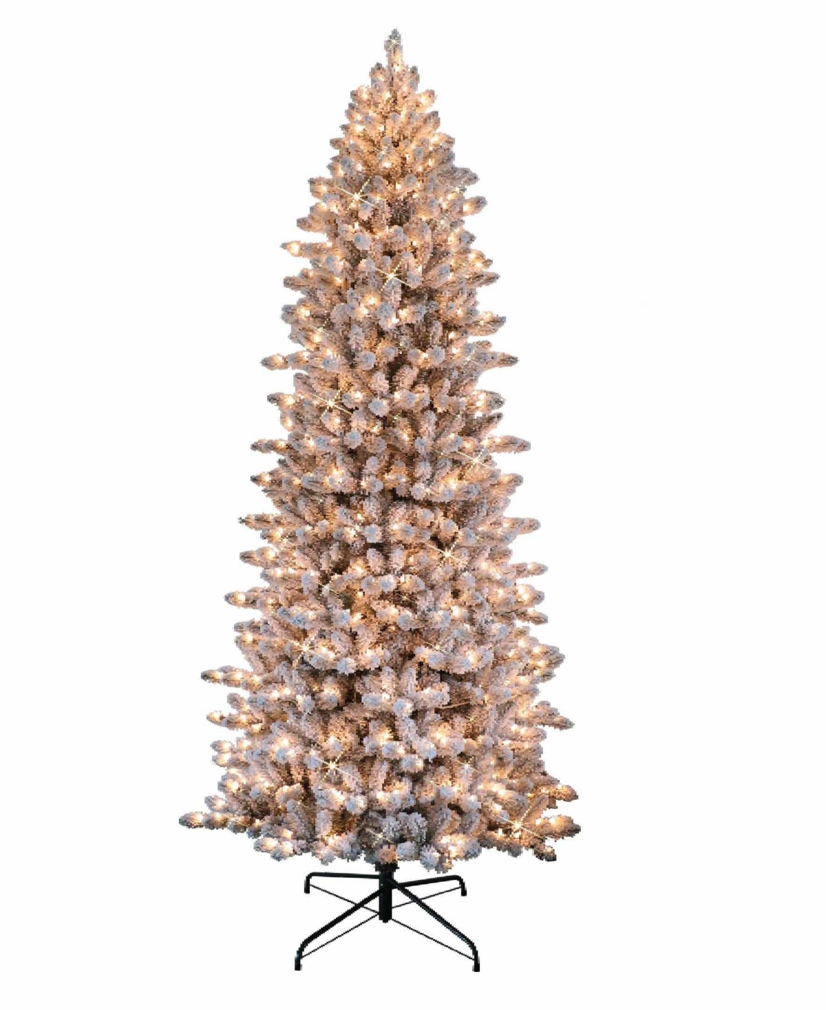 Click here for Puleo 6.5FT Pre-Lit Flocked Slim Fraser Fir Artifi... prices