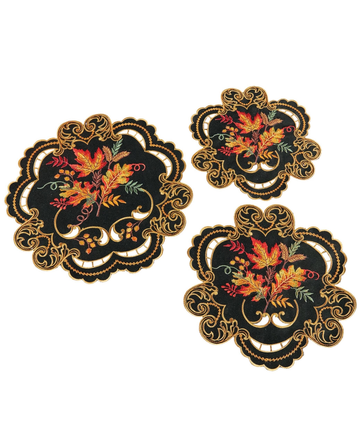 Click here for Exquisite Embroidered Fall Leaves Table Linens - B... prices