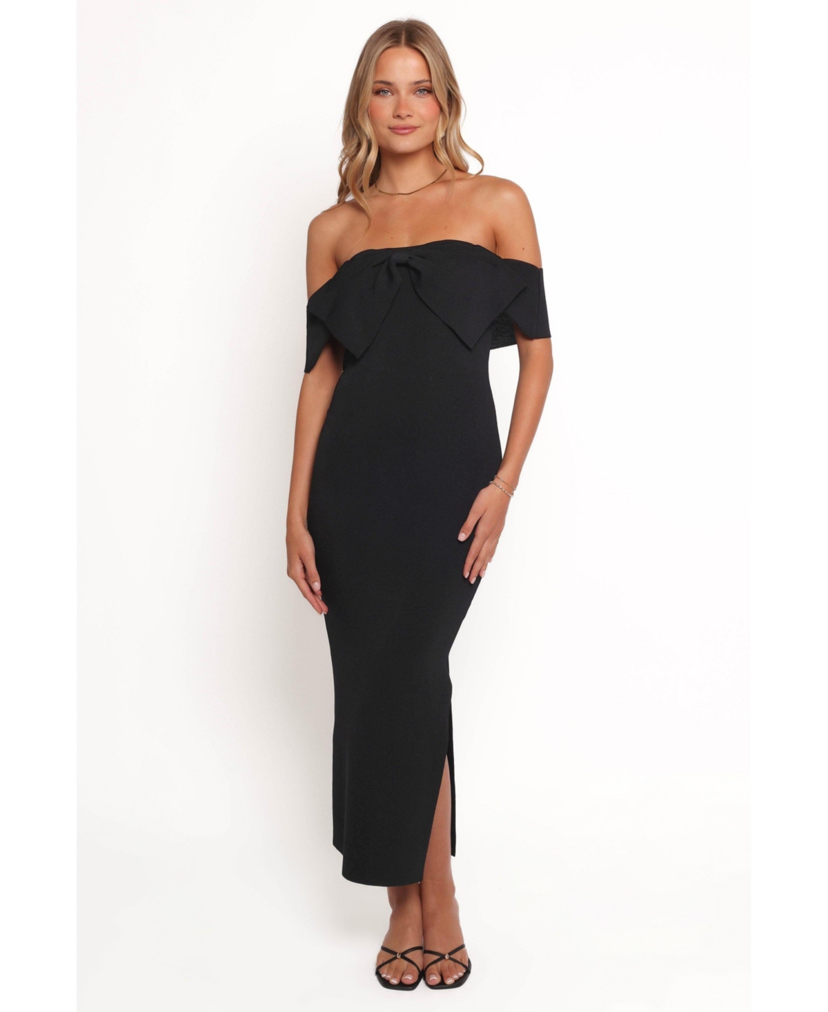 Click here for Petal and Pup Womens Venus Midi Dress - Black prices