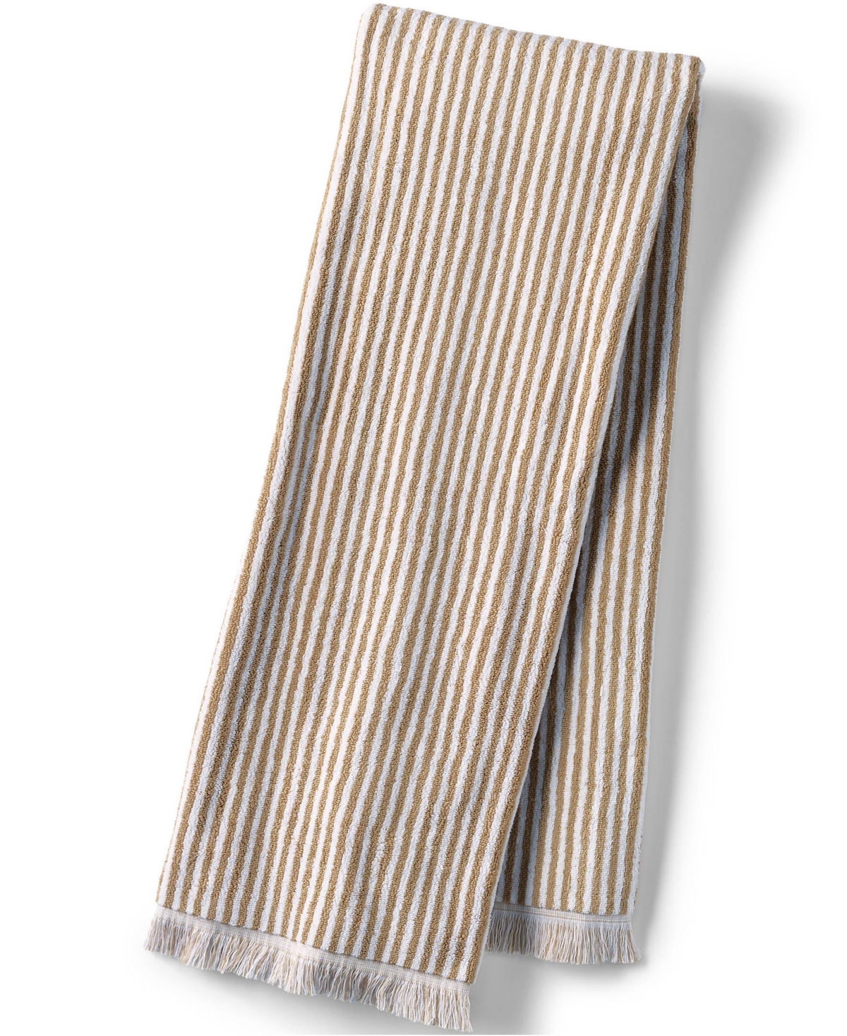 Click here for Lands End Cotton Yarn-dyed Stripe Bath Towel - Gol... prices