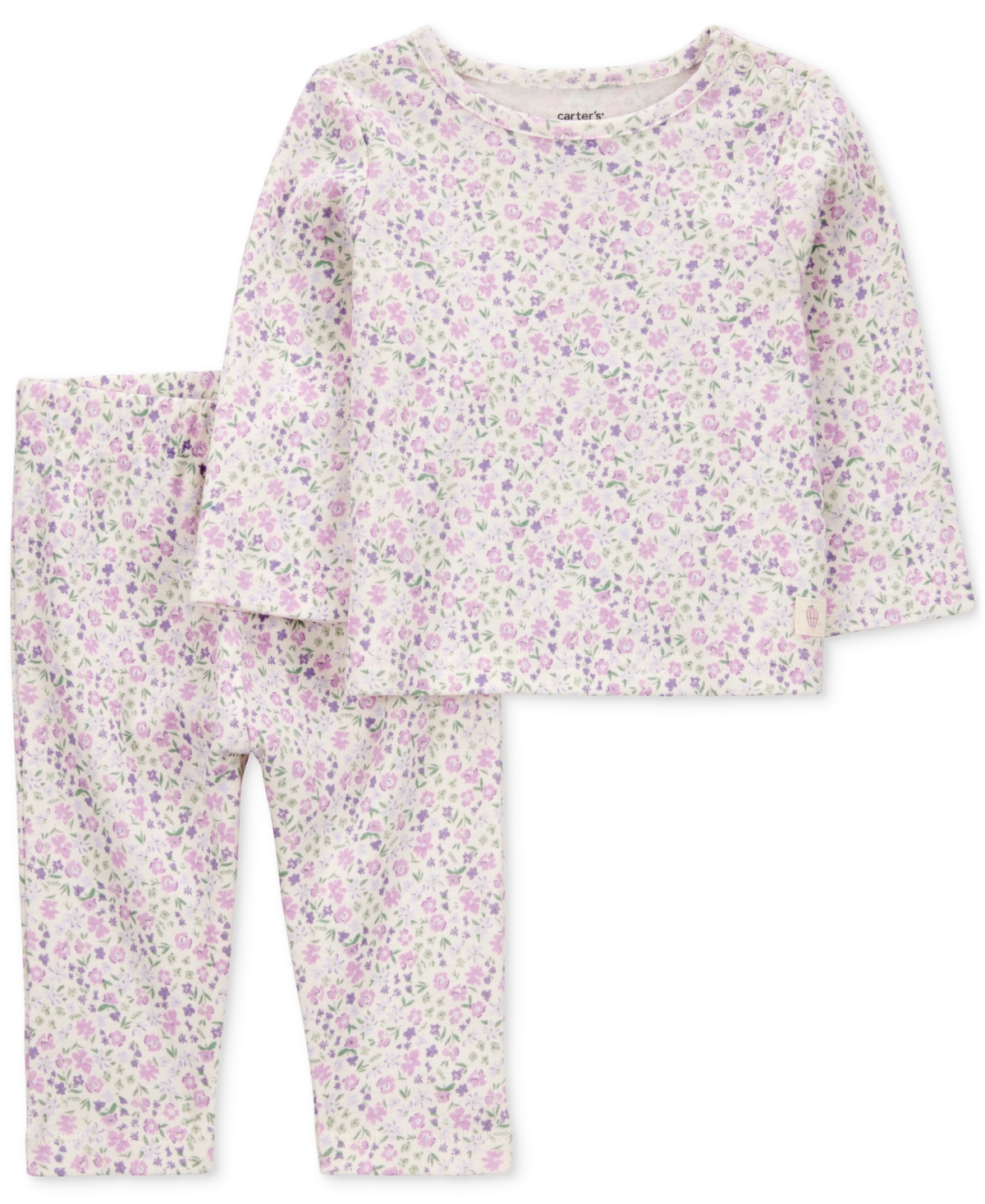 Click here for Carters Baby Girls Cotton Floral-Print Long-Sleeve... prices