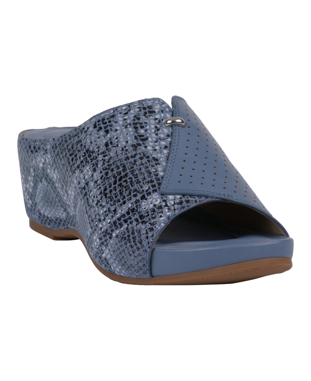Click here for Gc Shoes Womens Dacia Slip On Wedge Sandals - Blue prices