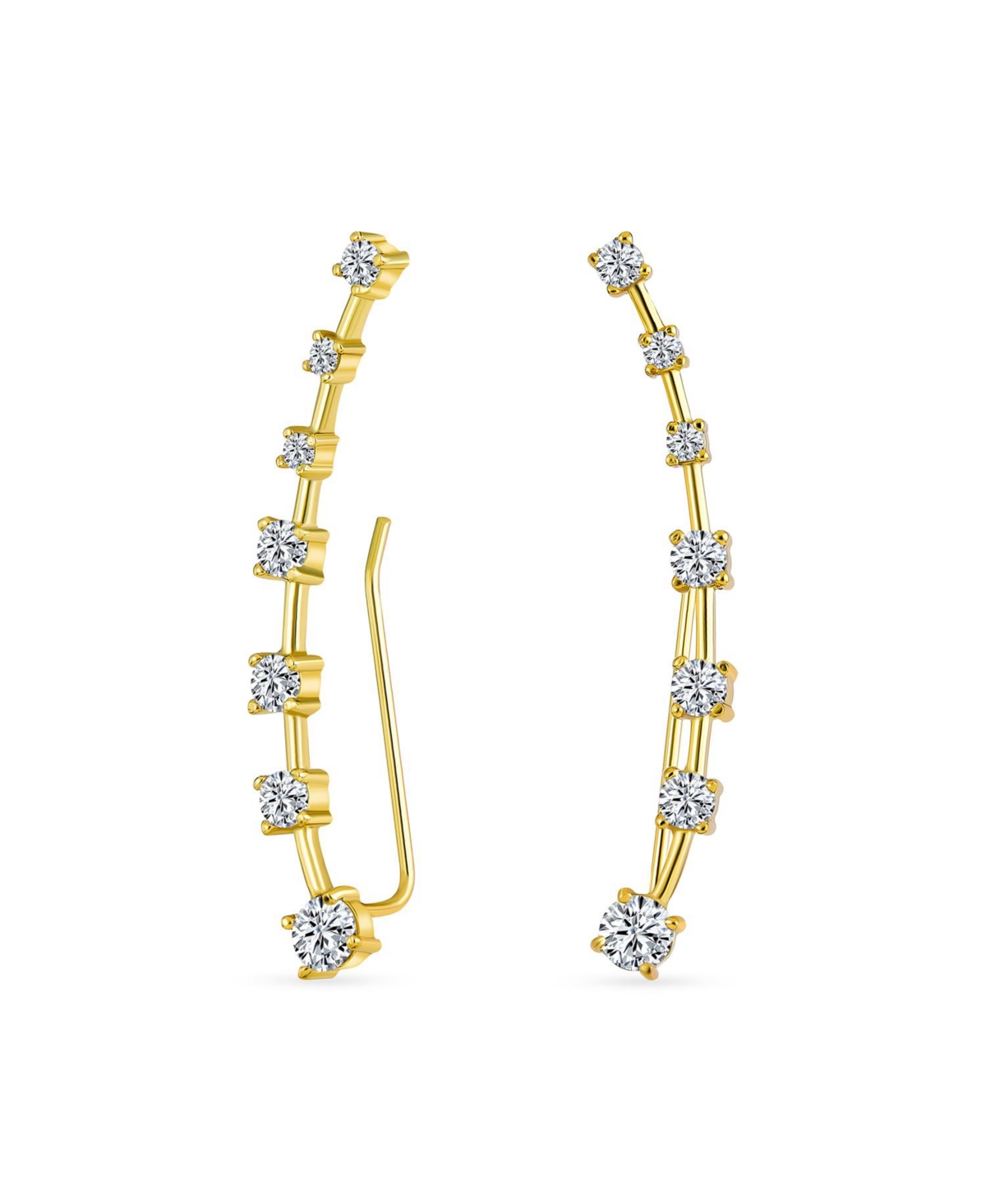 Click here for Bling Jewelry Cz Curved Crawlers Wire Cubic Zircon... prices