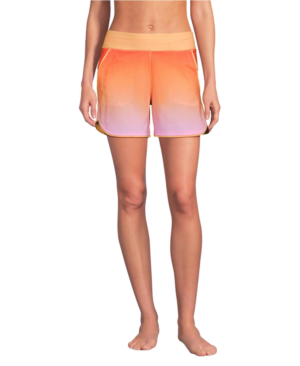 Click here for Lands End Womens SunShade Upf 50 5 Board Shorts wi... prices