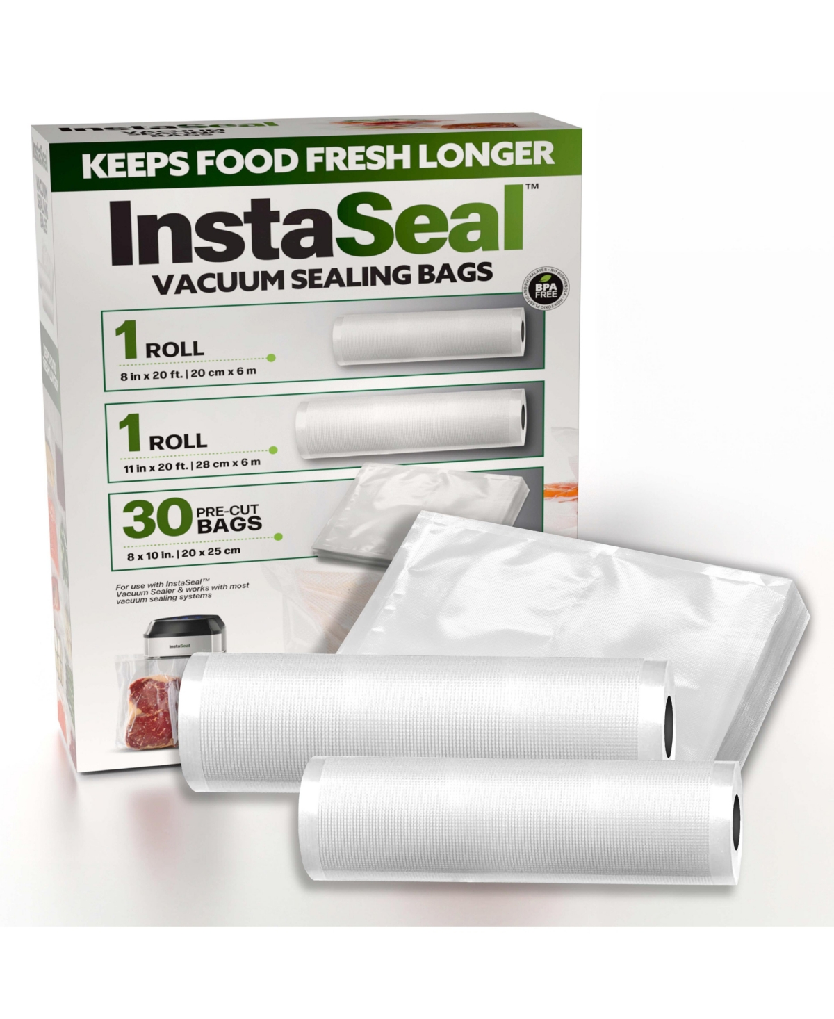 Click here for InstaSeal Food Vacuum Sealer Bags with Bfa Free Un... prices