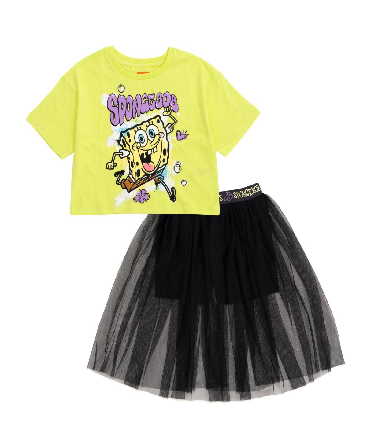 Click here for SpongeBob SquarePants Girls Cropped Boxy Drop Shou... prices