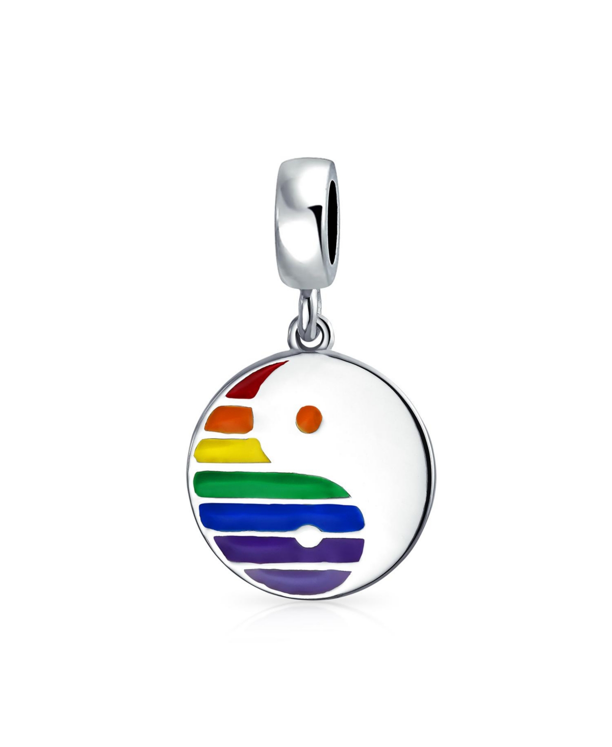 Click here for Bling Jewelry Sterling Silver Lgbtq Rainbow Yin Ya... prices