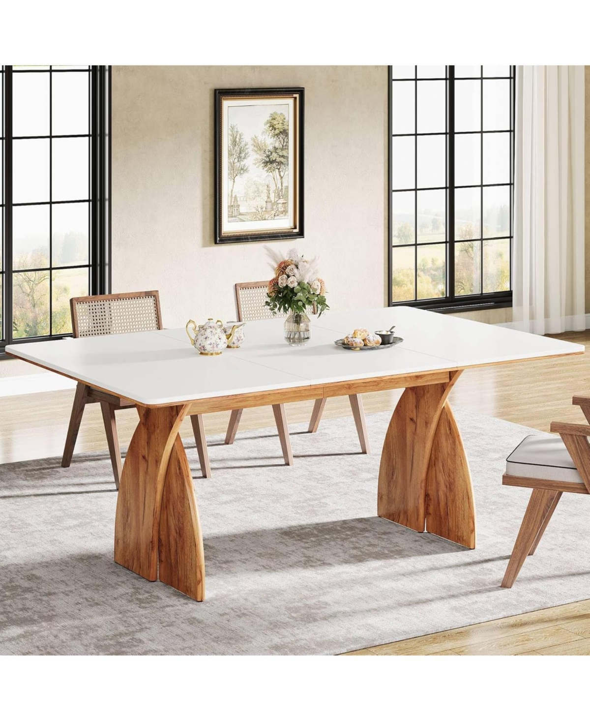 Click here for Tribesigns Large Dining Table for 6-8 People  Farm... prices