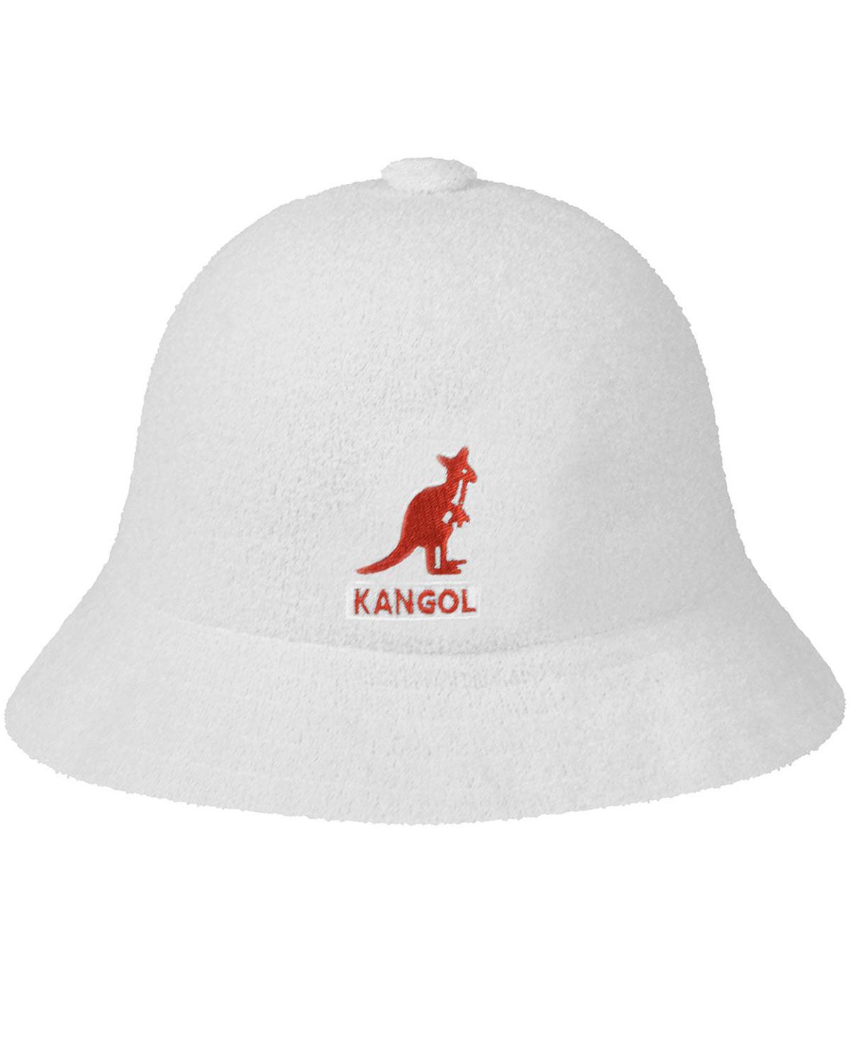 Click here for Kangol Mens Logo Casual Bucket Hat - White prices