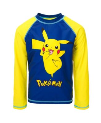 Pokemon Big Boys Pikachu UPF 50+ Rash Guard Swim Shirt to - Macy's
