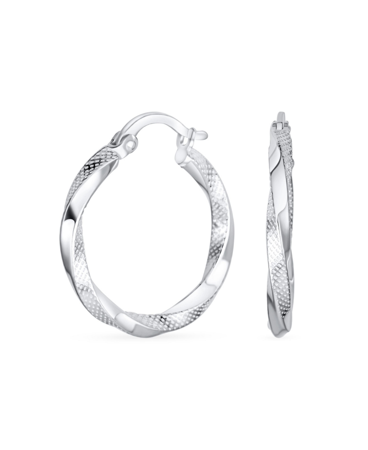 Click here for Bling Jewelry Timeless Slender Wire Rope Hoop Hugg... prices