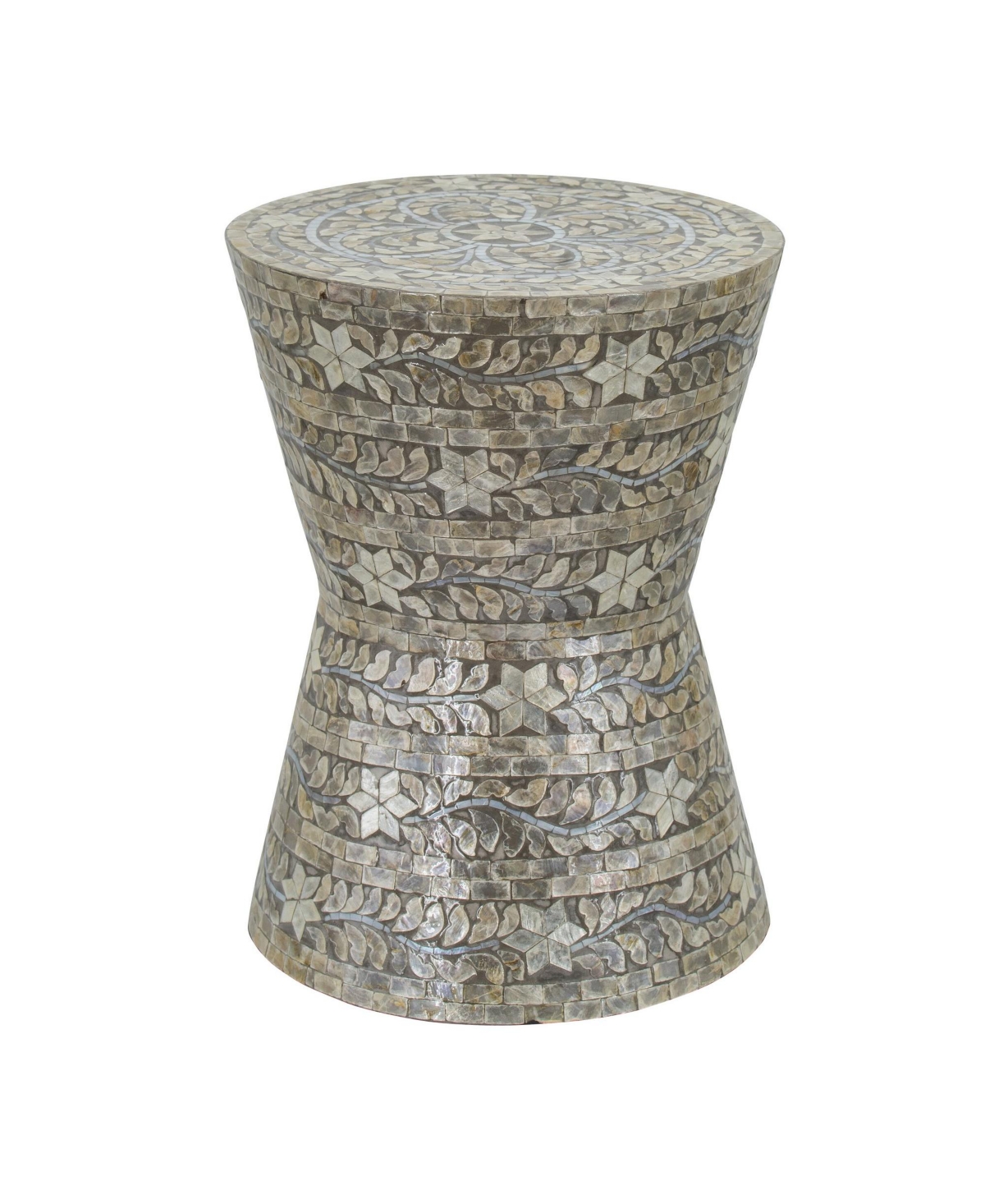 Click here for Luxury Accent Table Stool Elegant Star Foliage Pat... prices