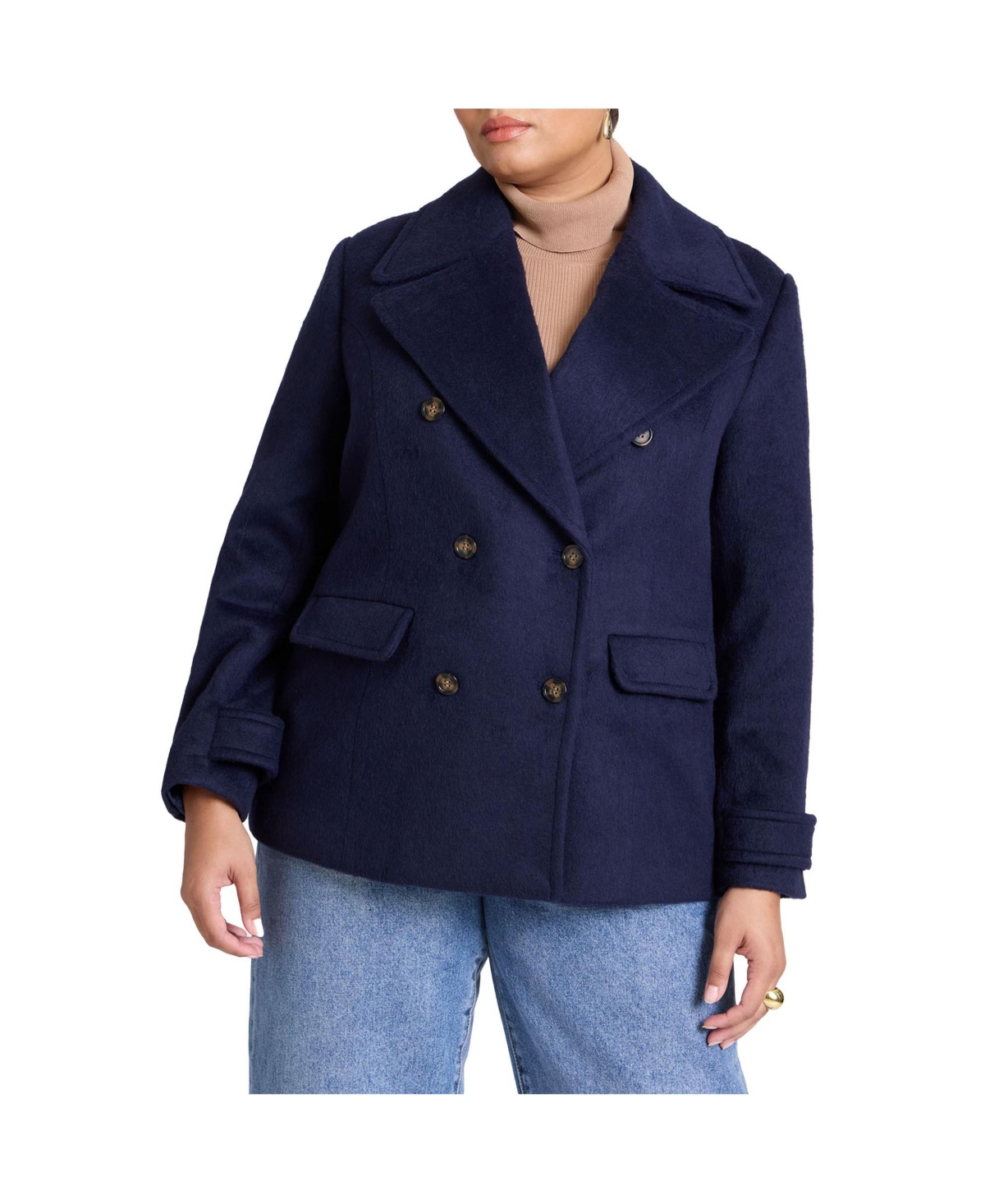 Click here for Eloquii Womens Plus Size Double Breasted Peacoat -... prices