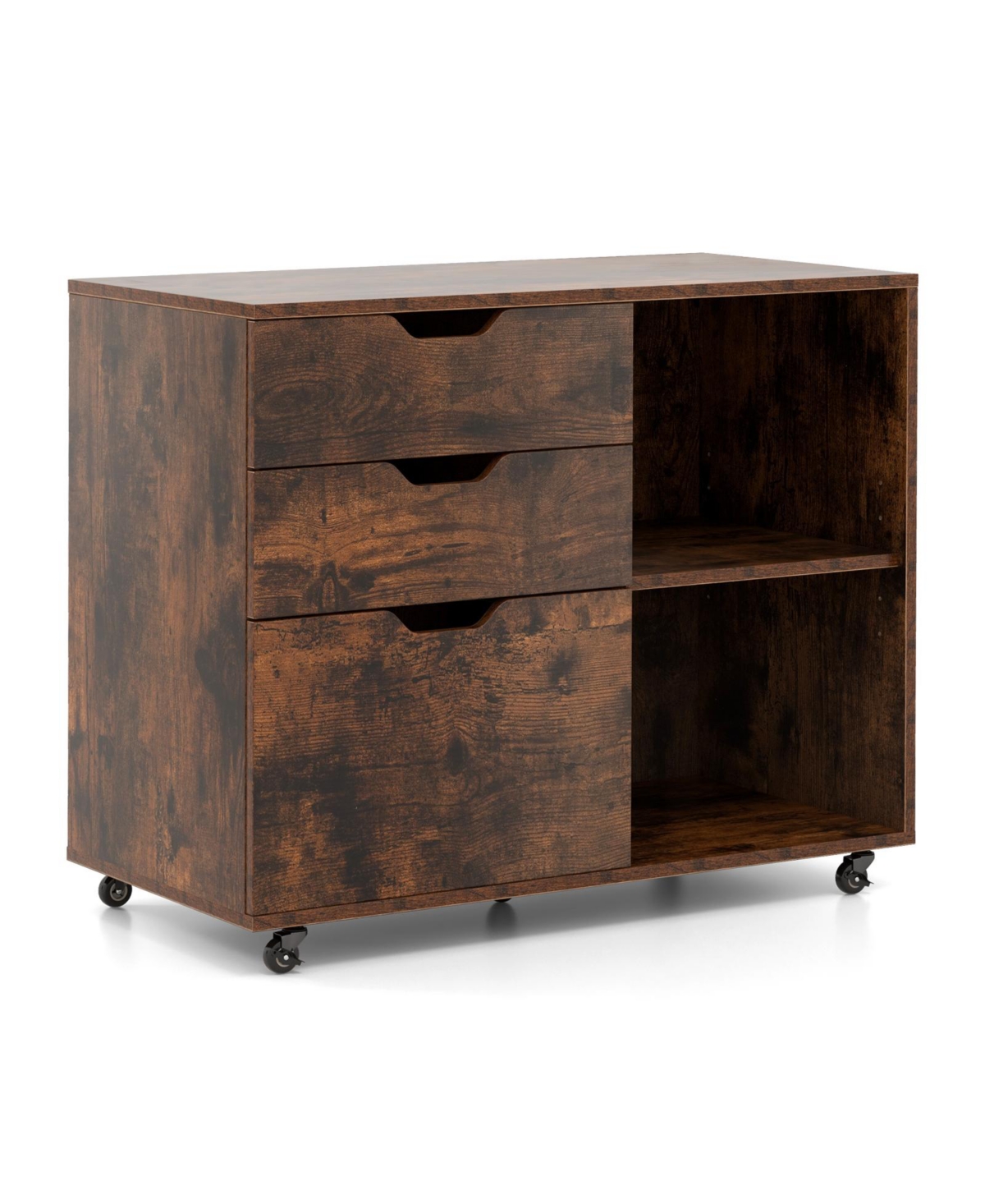 Click here for 3-Drawer File Cabinet with Adjustable Shelf and Wh... prices