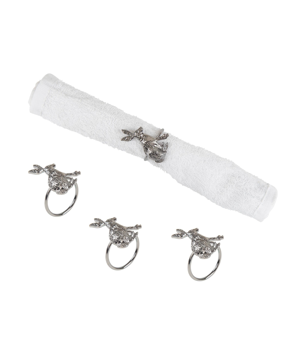 Click here for Easter Charcoal Bunny Rabbit Napkin Ring  Set of 4 prices