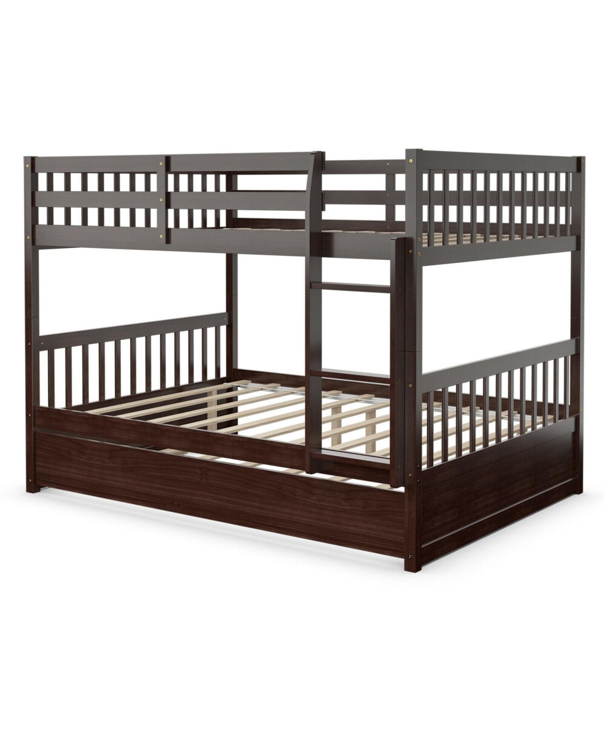 Click here for Full over Full Bunk Bed Platform Wood Bed with Lad... prices