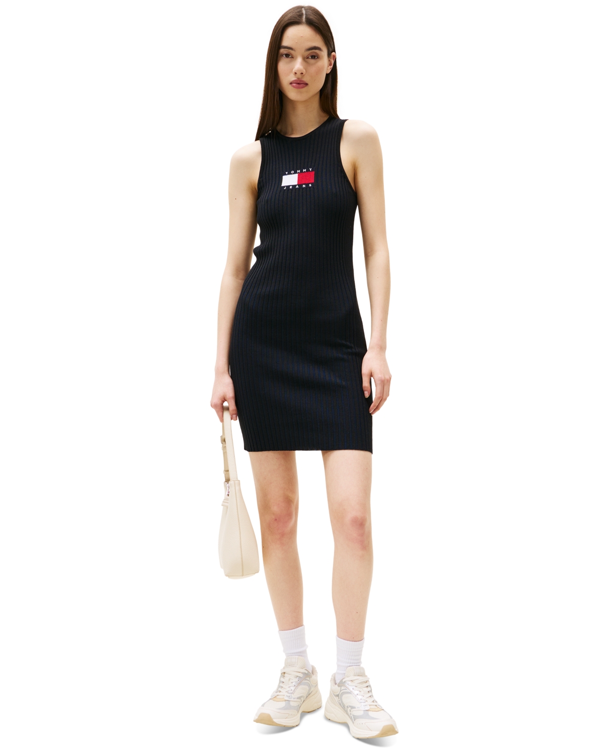 Click here for Tommy Jeans Womens Flag Graphic Sweater Mini Dress... prices