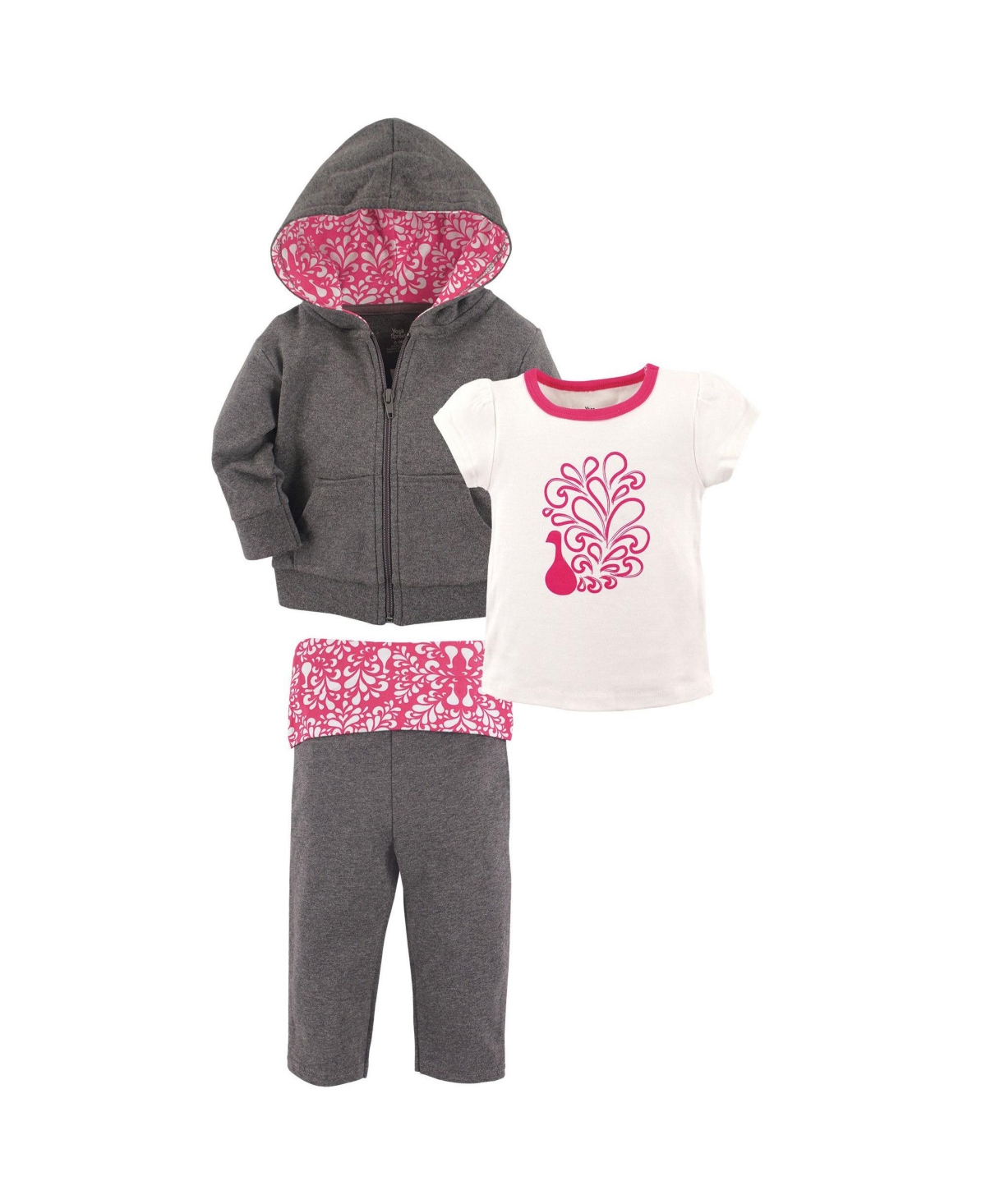 Click here for Yoga Sprout Toddler Girls Cotton Hoodie  Bodysuit... prices