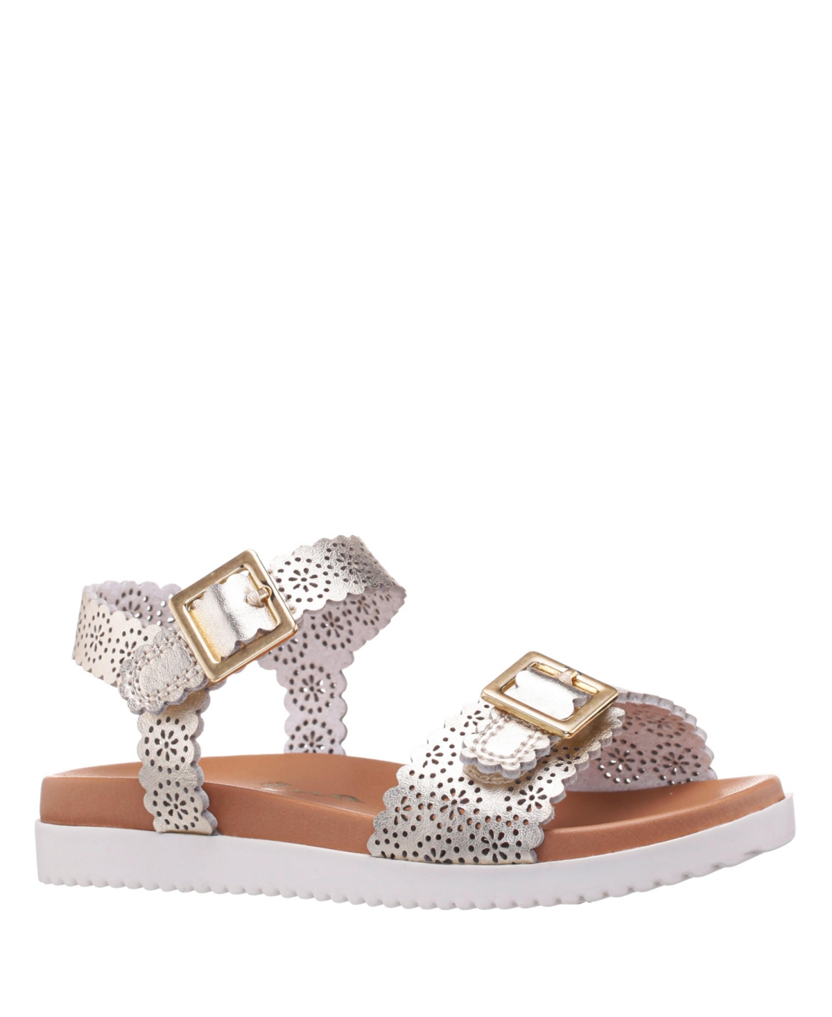 Click here for Nina Little Girls Saturn Footbed Sandals - Light g... prices