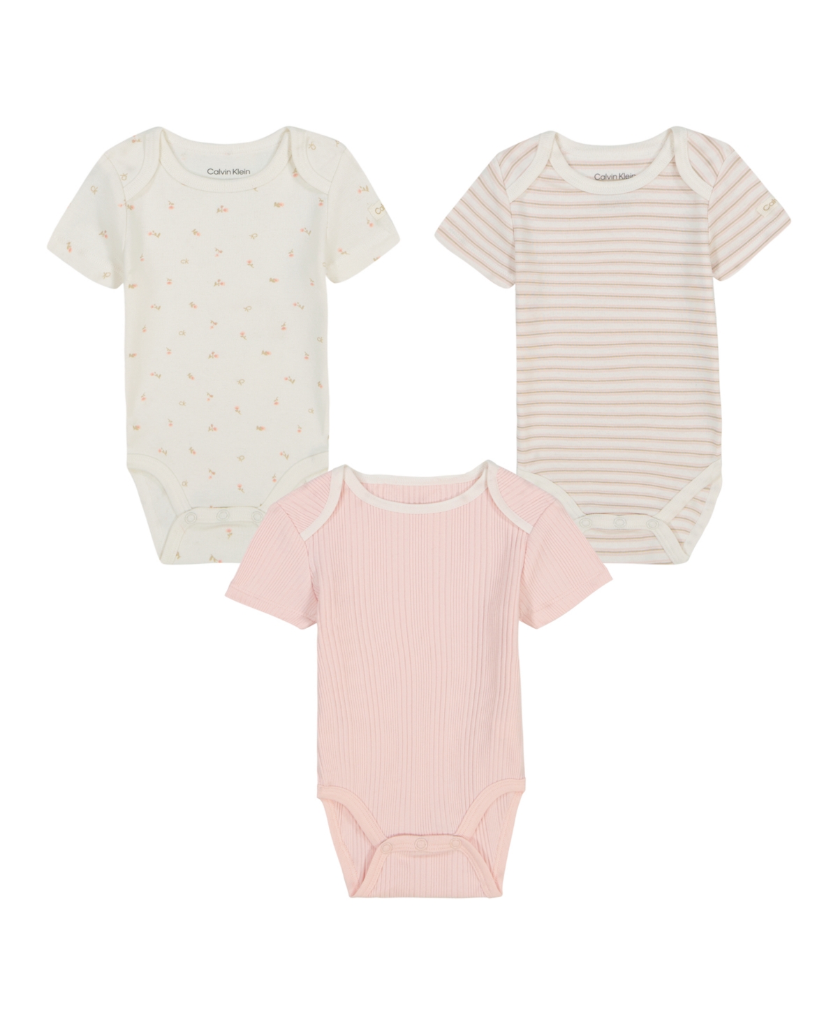 Click here for Calvin Klein Baby Girls 3-Piece Short Sleeve Bodys... prices