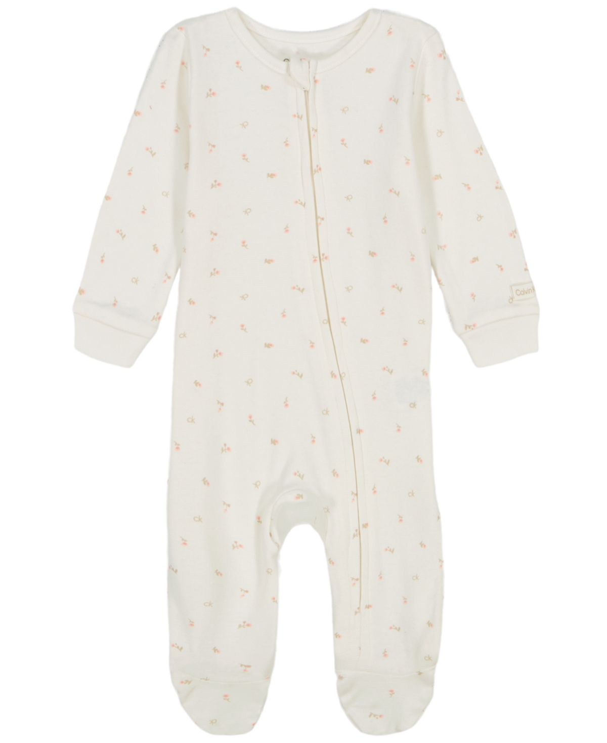 Click here for Calvin Klein Baby Girls Printed Knit Footed Zip-up... prices