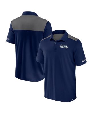 Fanatics Men's Navy/Gray Seattle Seahawks Color Block Polo Shirt - Macy's