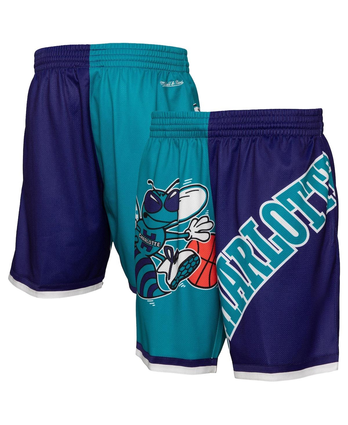 Click here for Mitchell & Ness Mens Teal Charlotte Hornets Big Fa... prices