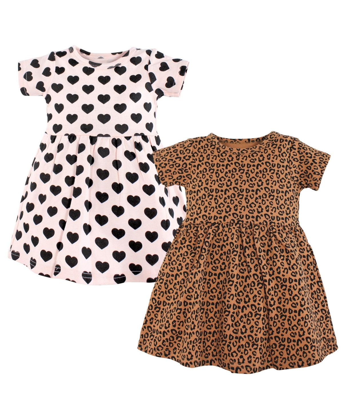 Hudson Baby Baby Girls Hudson 2Pk Dress - Leopard and hearts