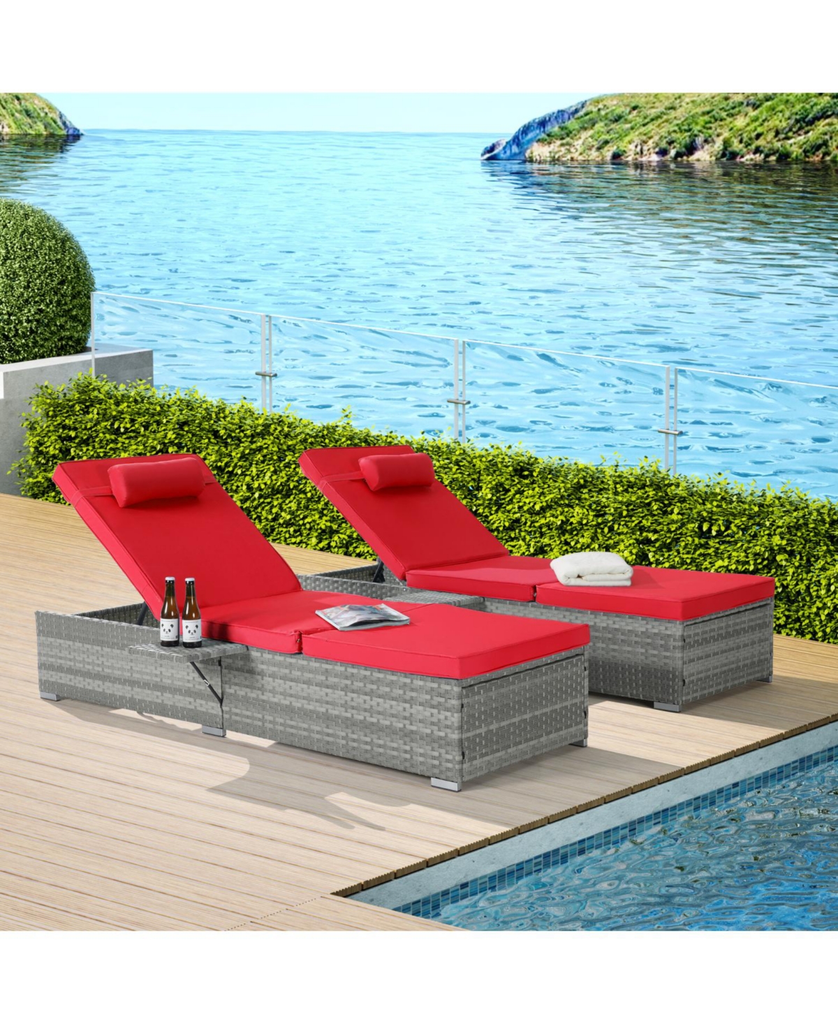 Click here for Streamdale Outdoor Chaise Lounge Chair Set of 2 -... prices
