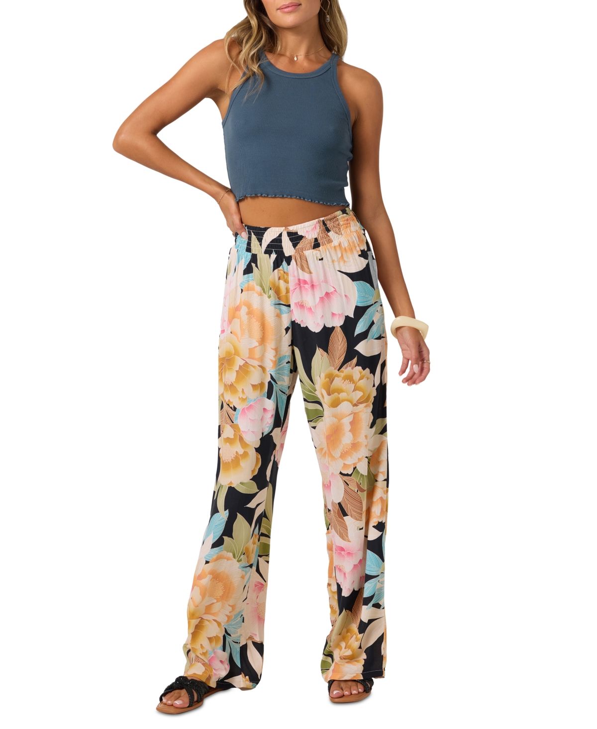 Click here for ONeill Juniors Jonie Mikah Floral Pull-On Pants -... prices