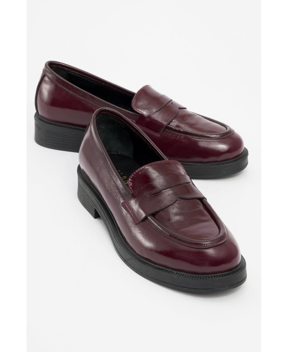 Click here for Bree Platform Penny Leather Loafer (Women) - Burgu... prices