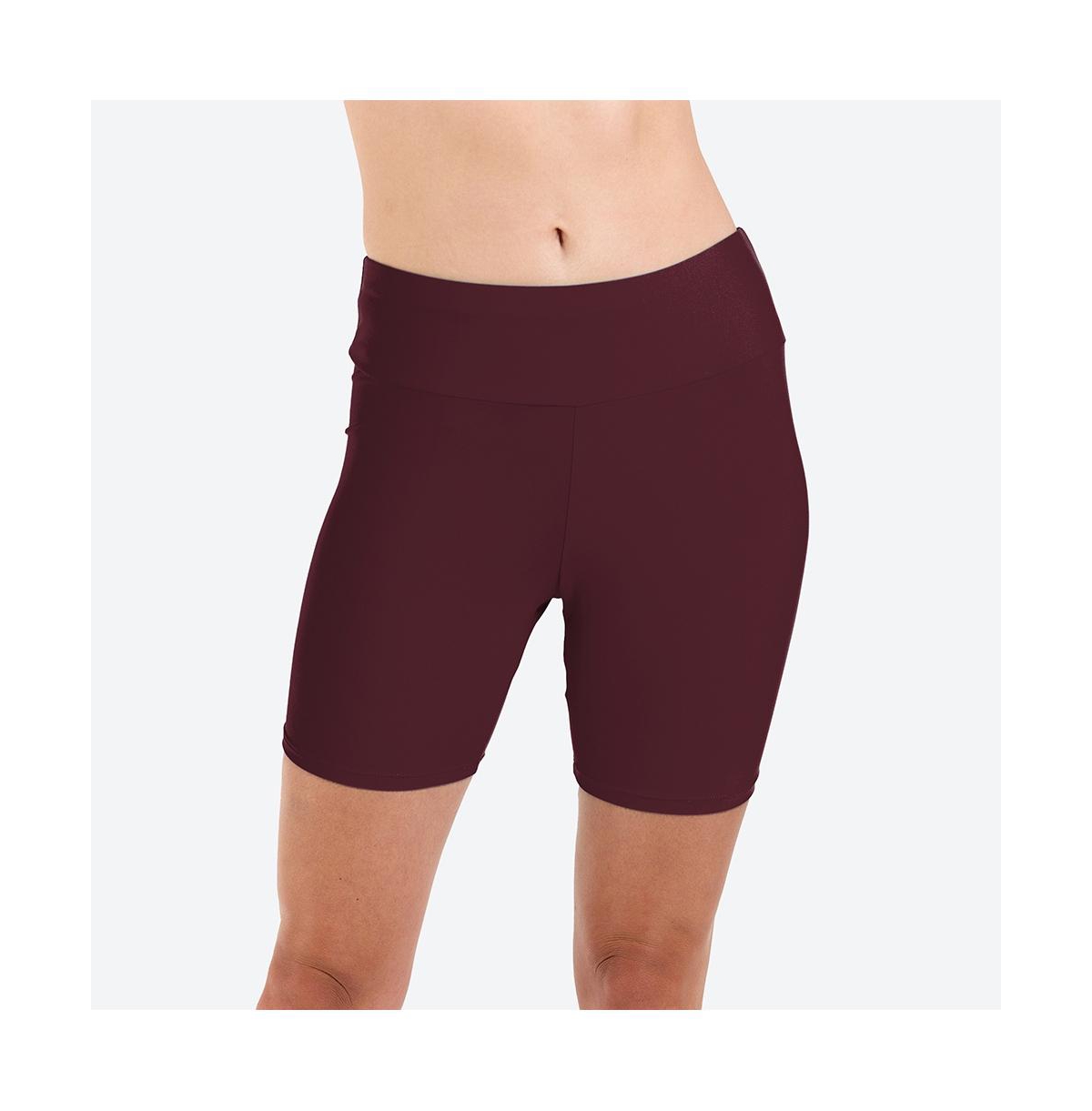 Click here for Calypsa Womens Mid-Thigh Swim Shorts - Wine prices