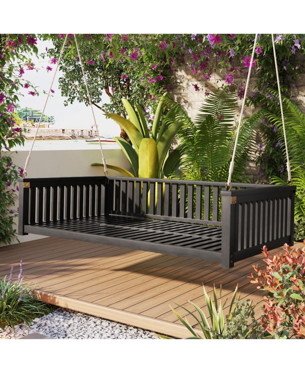 Click here for Streamdale Minimalist Twin Swing Bed  Backyard/Por... prices