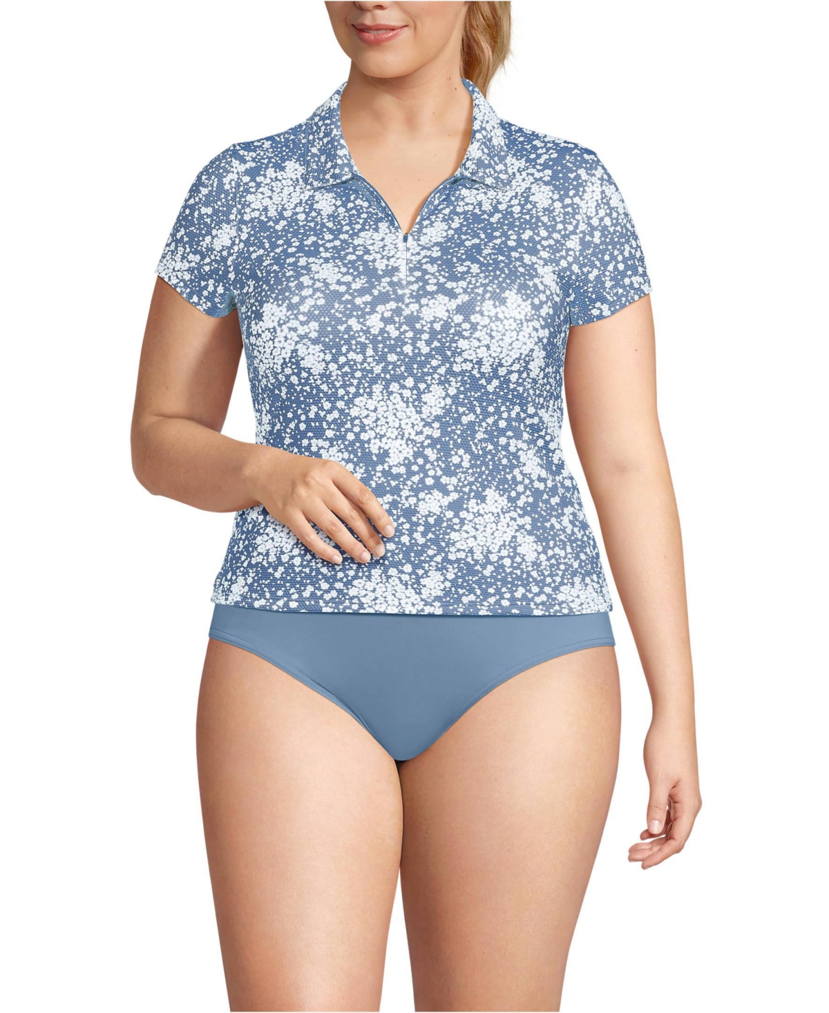 Click here for Lands End Plus Size SunShade Upf 50 Short Sleeve P... prices