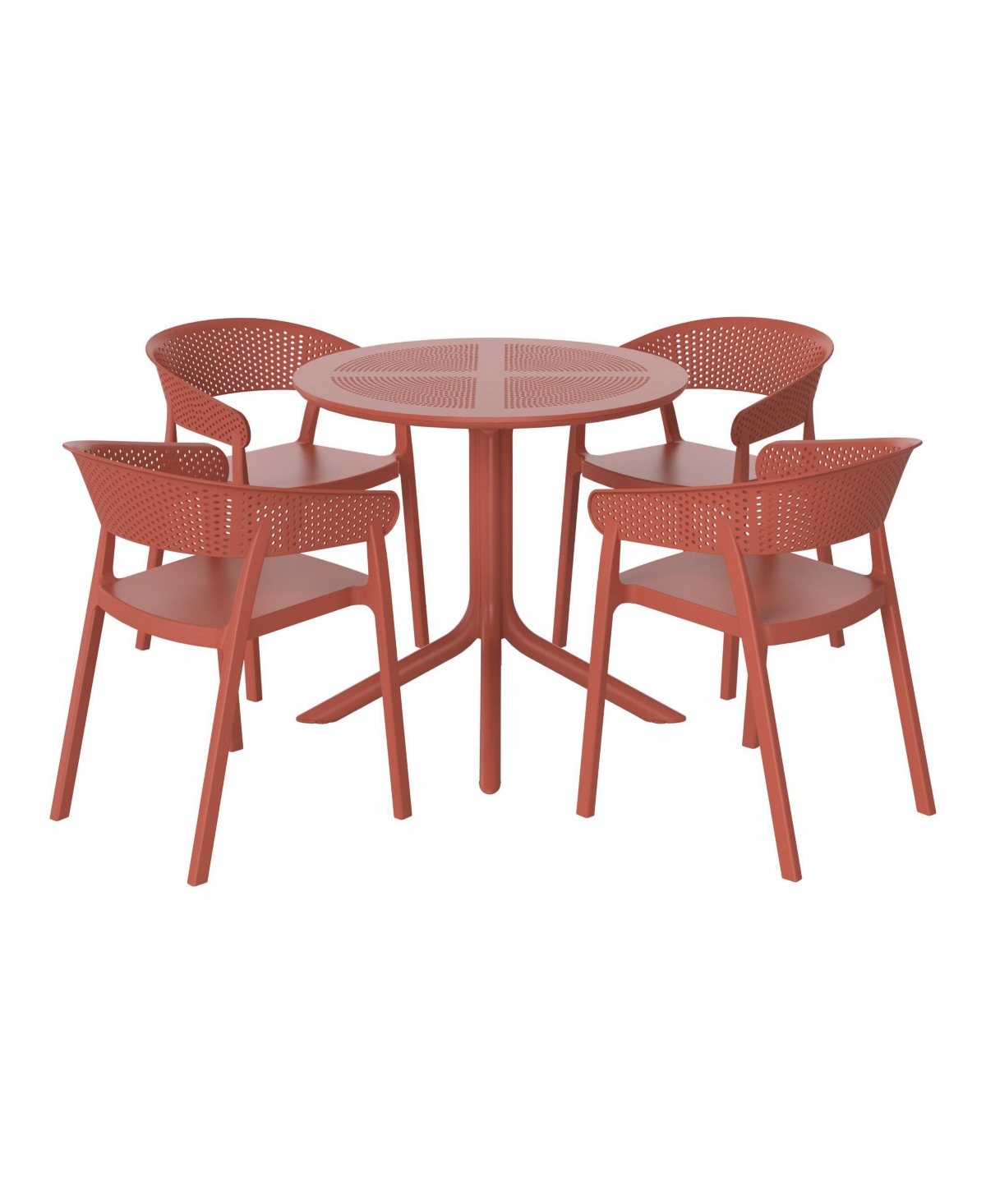 Click here for 5-Piece Modern Patio Round Dining Table Set with S... prices