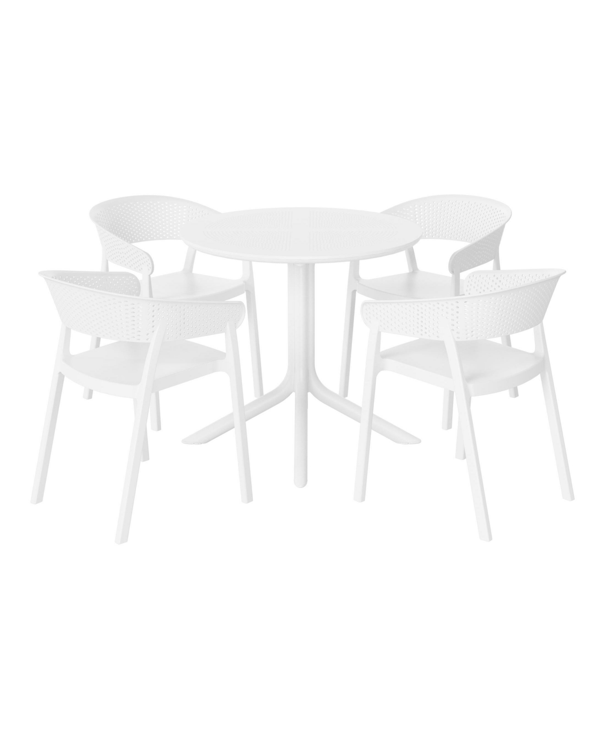 Click here for 5-Piece Modern Patio Round Dining Table Set with S... prices