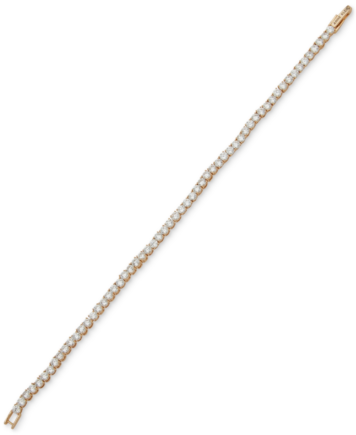 Click here for Anne Klein Crystal Skinny Foldover Clasp Tennis Br... prices