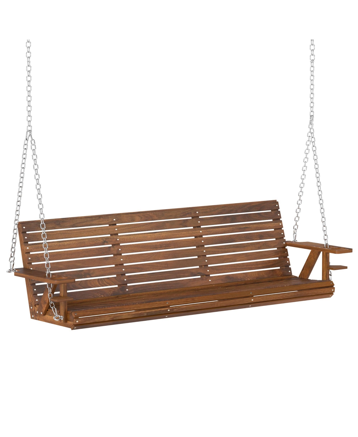 Click here for Outsunny 5 Ft Wooden Porch Swing 3-Seater with Cup... prices
