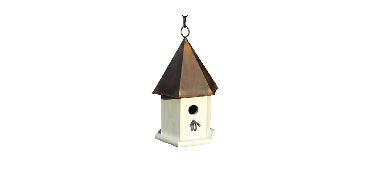 Click here for Wooden Songbird Birdhouse with Copper Roof for Out... prices