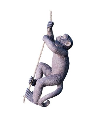 Outdoor Monkey Garden Statue Climbing Hemp Rope for Lawn and Patio ...